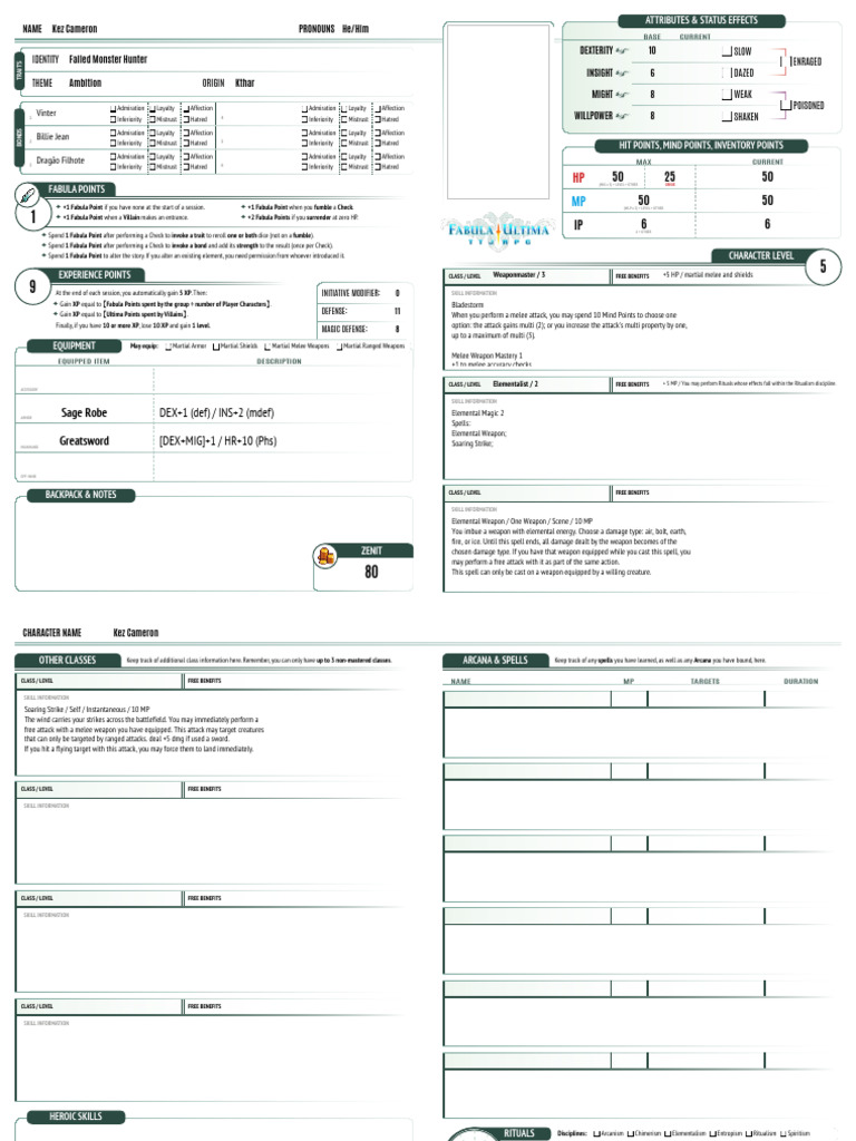 Kez Cameron | PDF | Role Playing Video Games | Role Playing Games