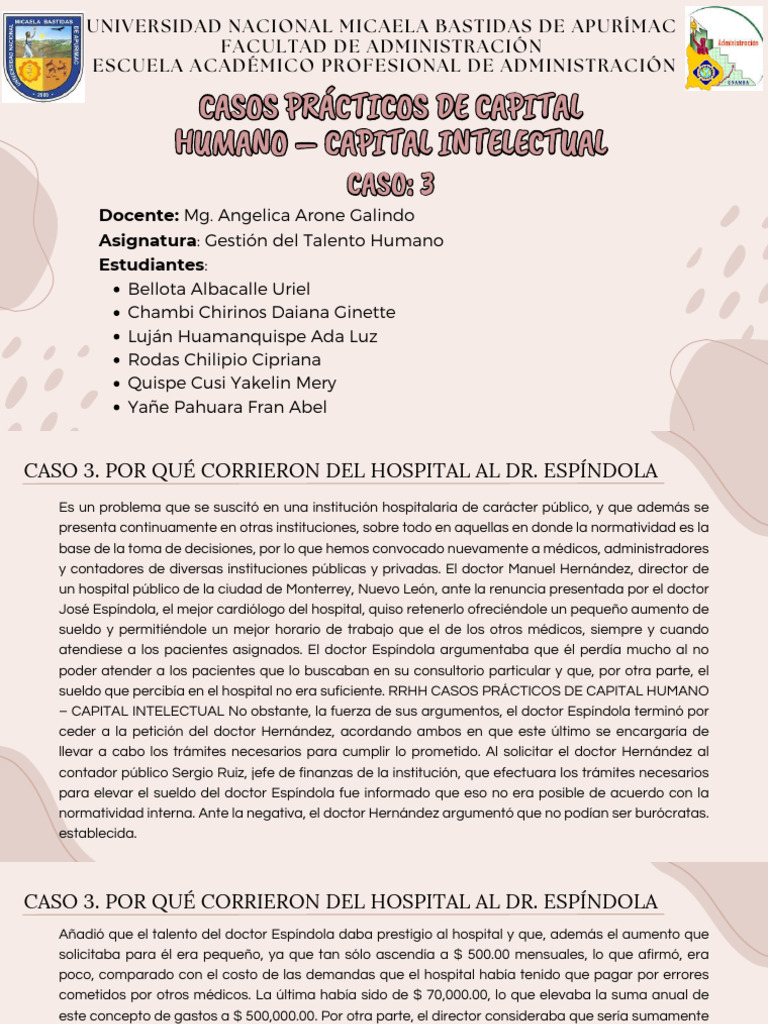 Caso 3 GTH | PDF | Hospital