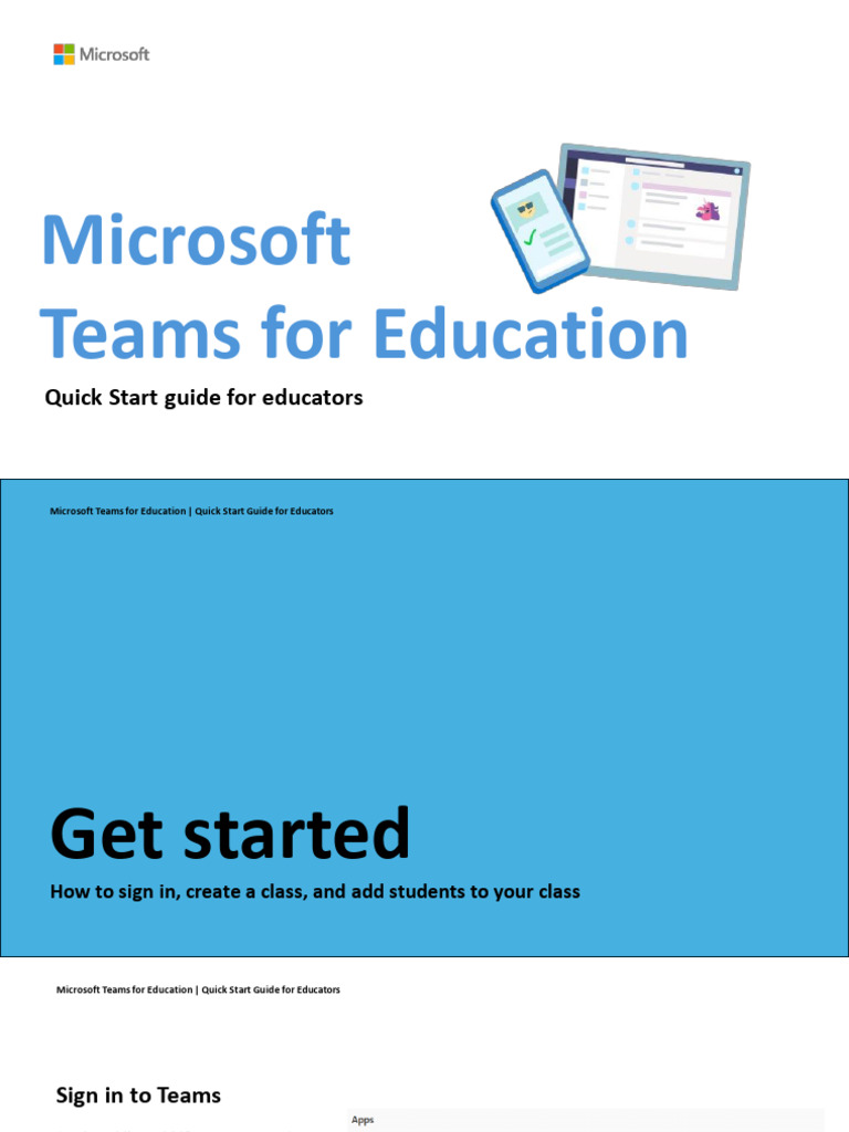MS Teams Education Quick Start Guide - Educators | PDF | Software | Microsoft Windows