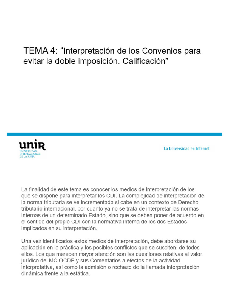 Interpretación de CDI y Doble Imposición | PDF | Tratado | Estado (política)