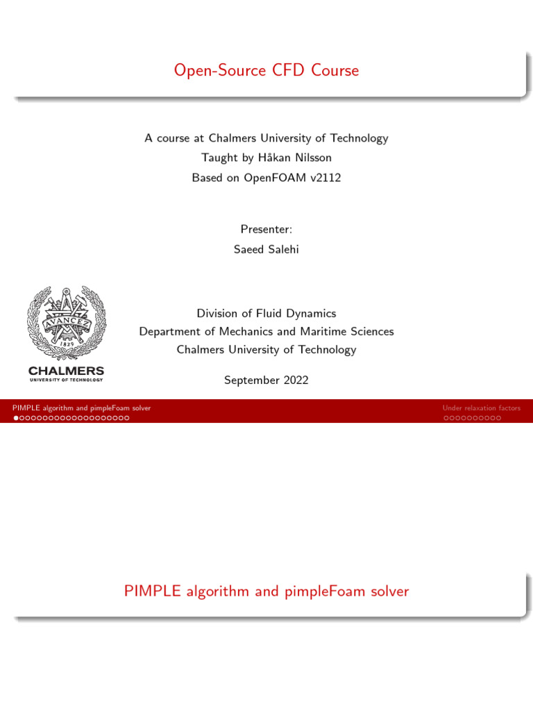 PIMPLE | PDF | Fluid Dynamics | Boolean Data Type