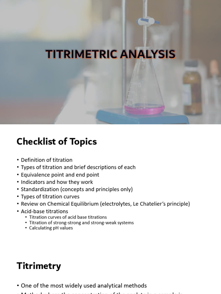 Titrimetric-Analysis-1 | PDF | Titration | Chemistry