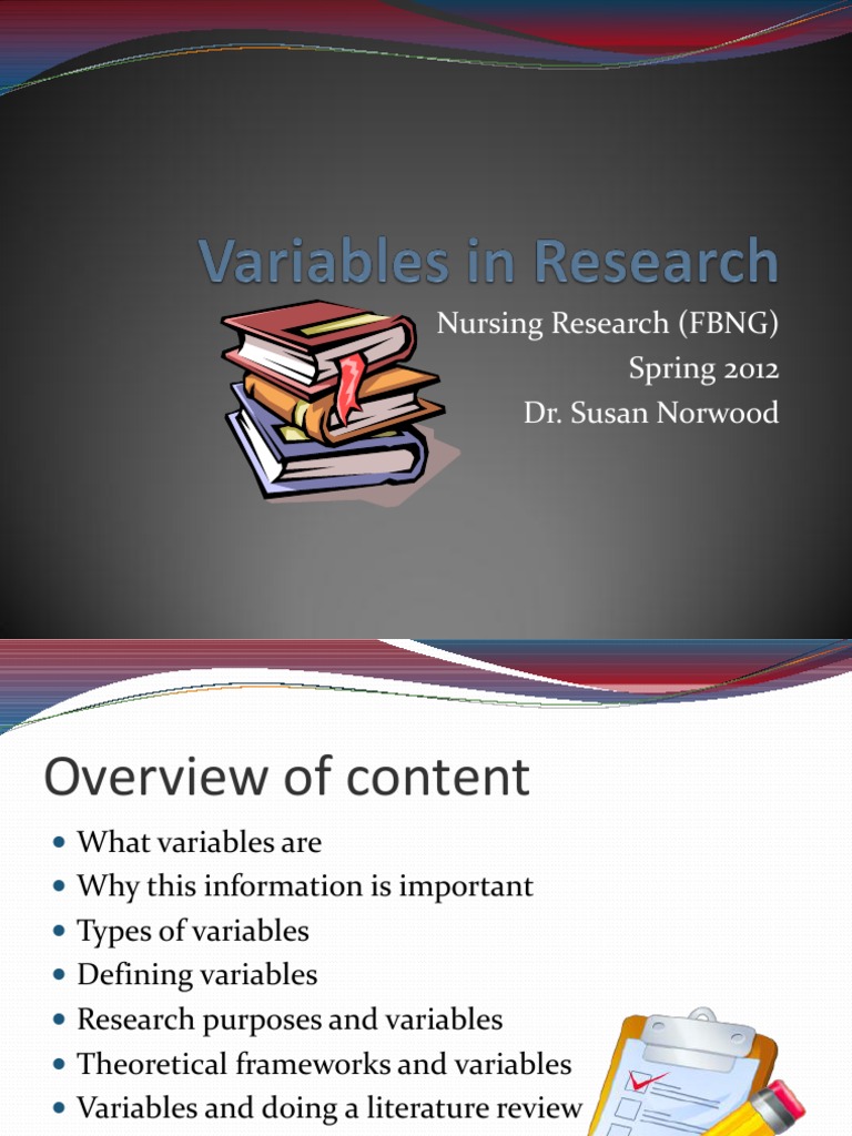 Variables in Research | PDF | Confounding | Dependent And Independent Variables