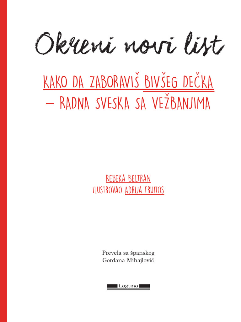 Okreni Novi List Kako Da Zaboravis Bivseg Decka Radna Sveska Sa ...