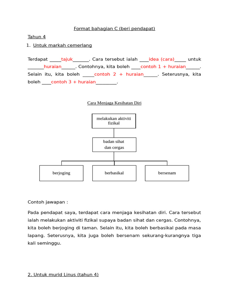 Format Bahagian C Tahun 4 | PDF
