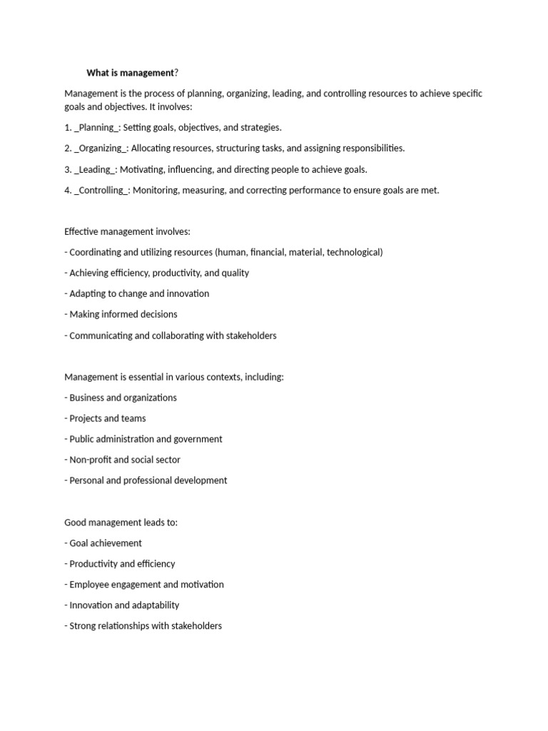Understanding Management Principles | PDF
