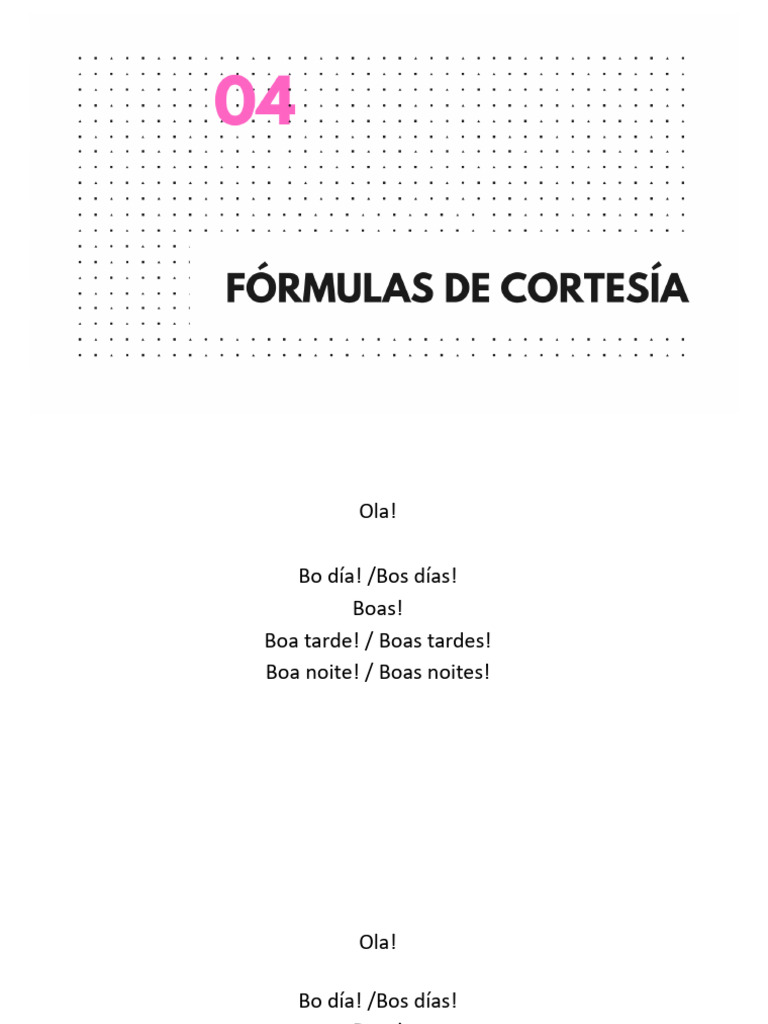 Fórmulas de Cortesía | PDF