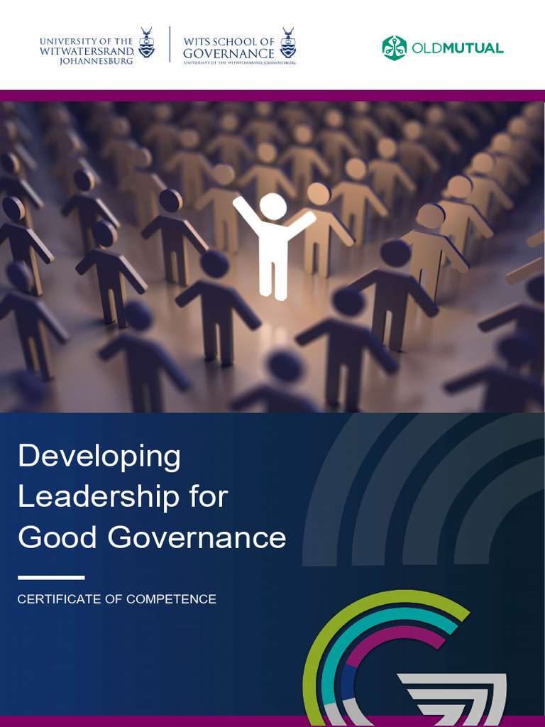 Leadership for Good Governance Course | PDF | Governance