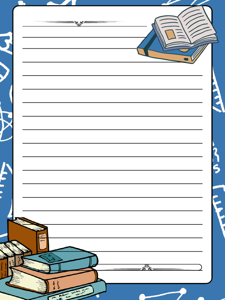 Blue White Modern Book Page Border (1) | PDF