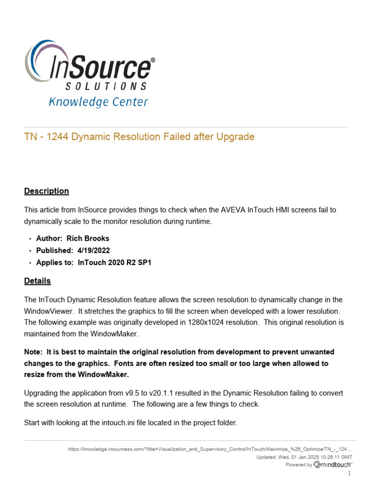 InTouch Dynamic Resolution Fix | PDF | Microsoft Software | Software