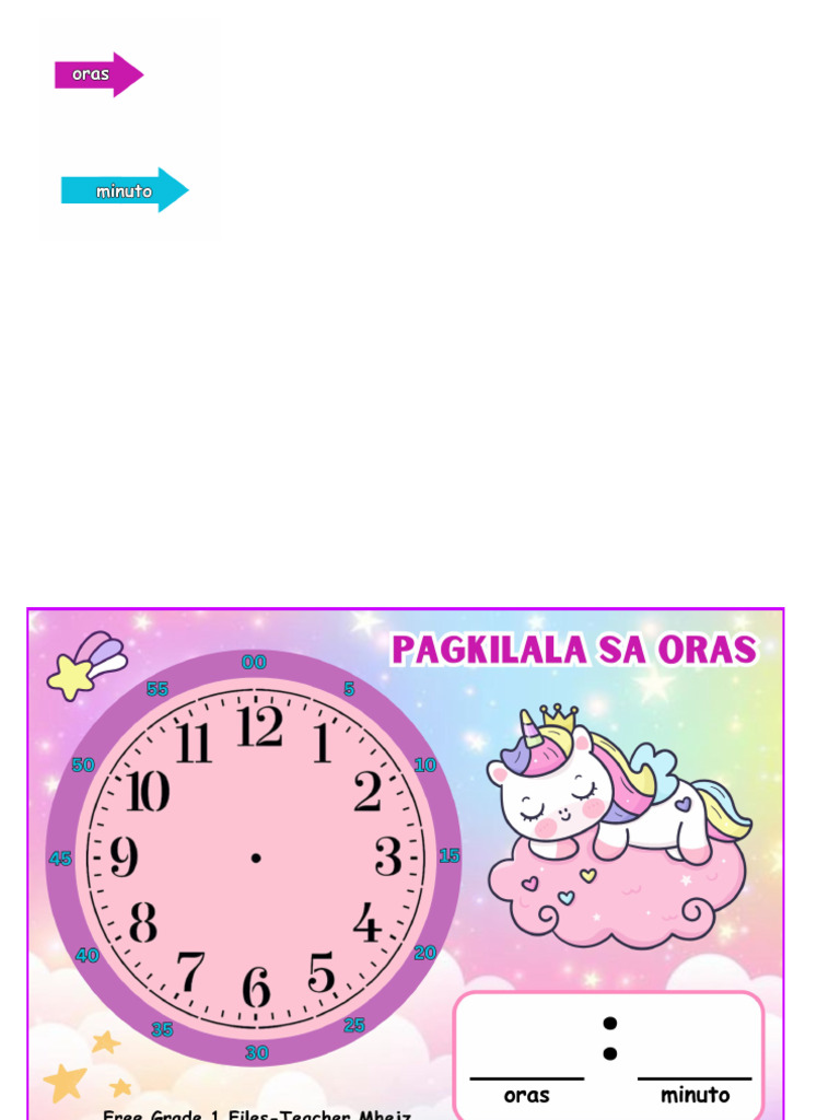 PAGKILALA NG ORAS - Teacher Mhejz Bacani | PDF