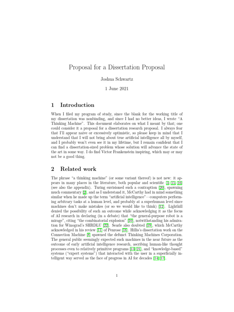 Proposal for AI Dissertation | PDF | Artificial Intelligence | Intelligence (AI) & Semantics