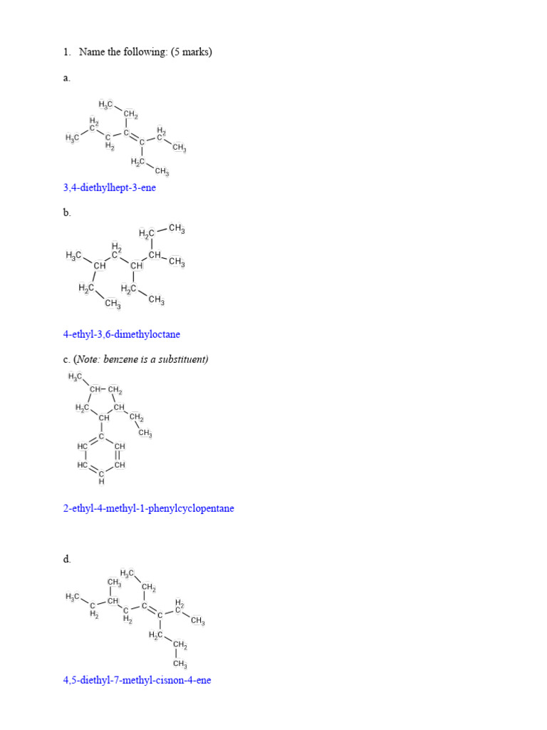 Organic Chem HW | PDF