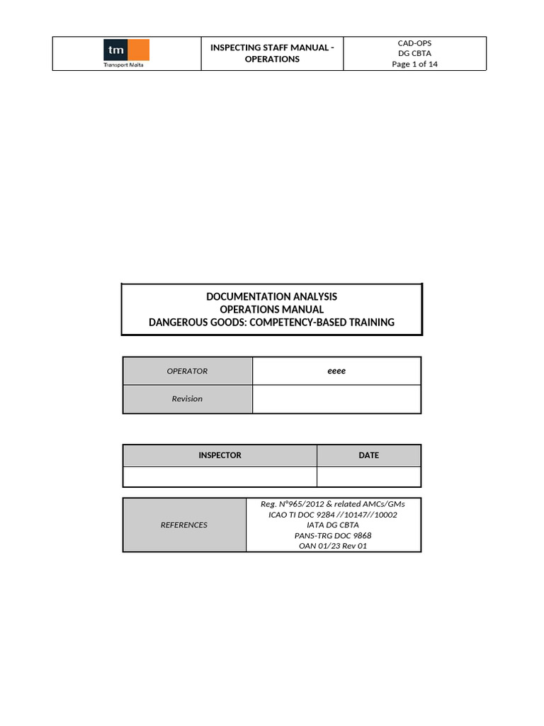 DG CBTA Compliance Checklist Rev 1 May 2023 | PDF | Educational ...