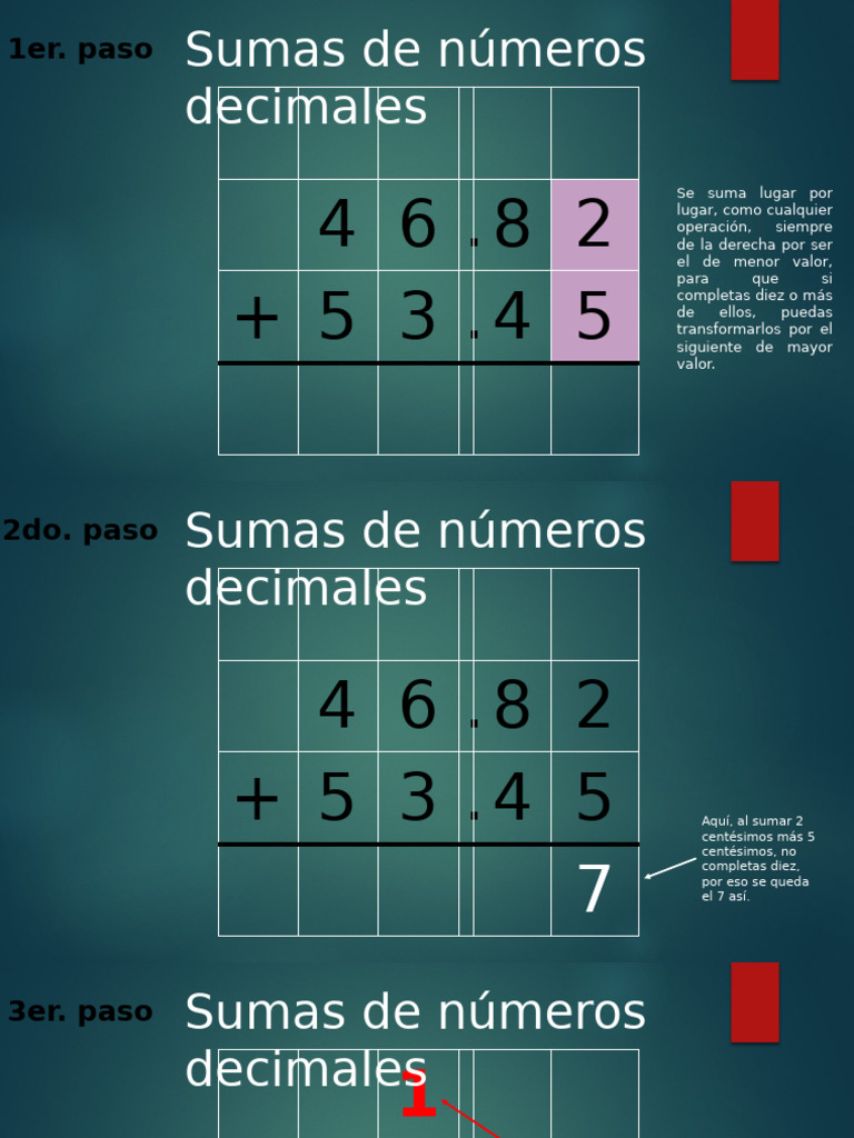 22202 Sumas y Restas Con Números Decimales | PDF | Billete de banco | Moneda