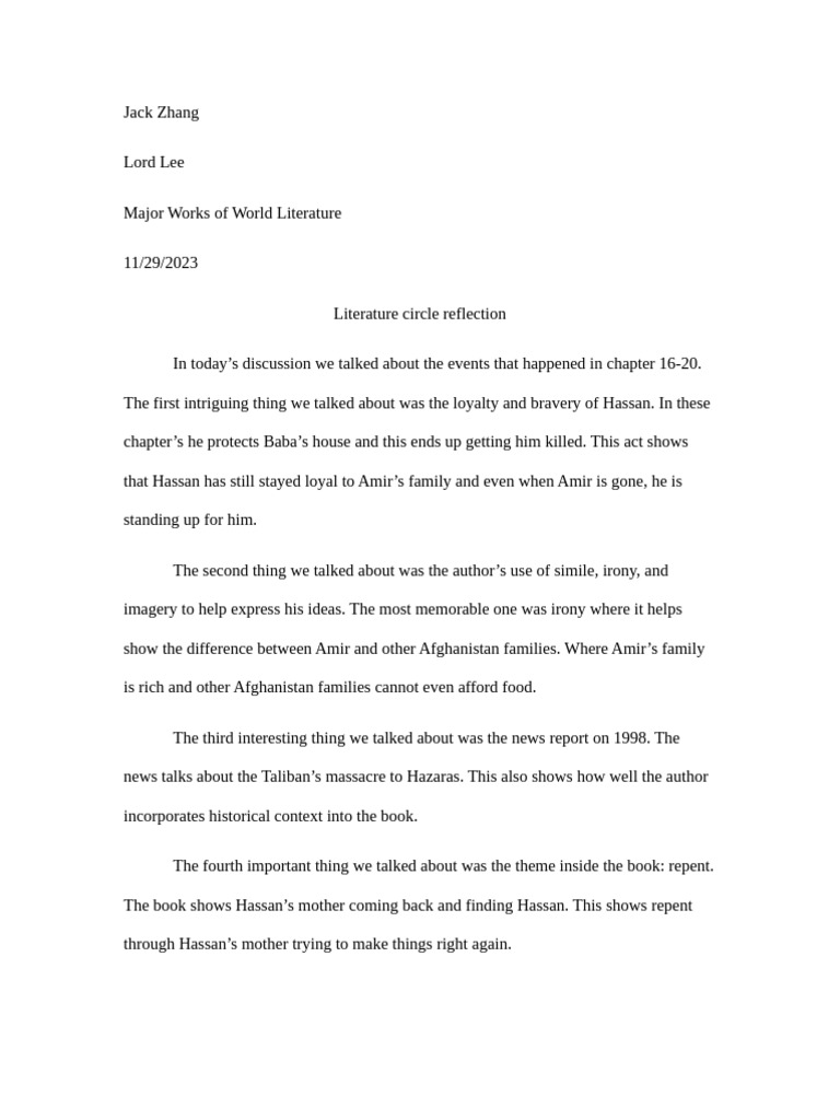 LIt Circle Reflection | PDF