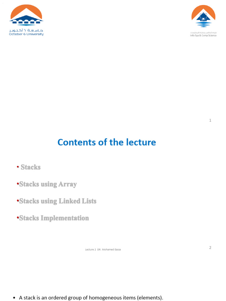 Data Structure Lecture 3 1 Pdf Software Development Computing