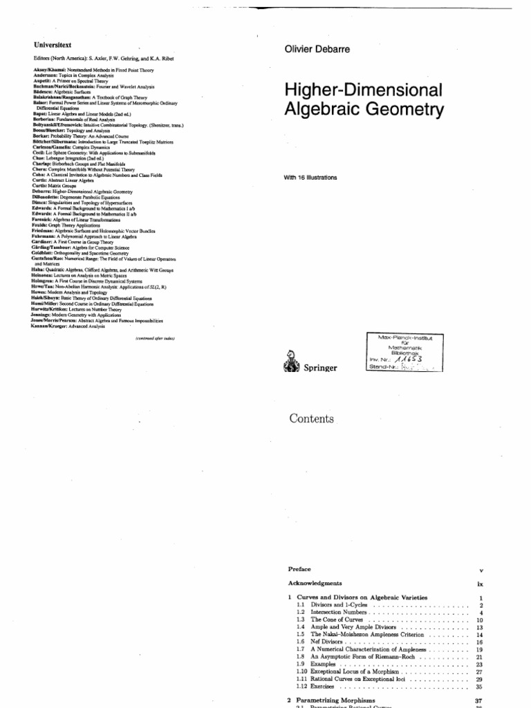 Debarre O. Higher-dimensional algebraic geometry (Springer)(L)(T)(126s ... Debarre O. Higher-dimensional algebraic geometry (Springer)(L)(T)(126s ...