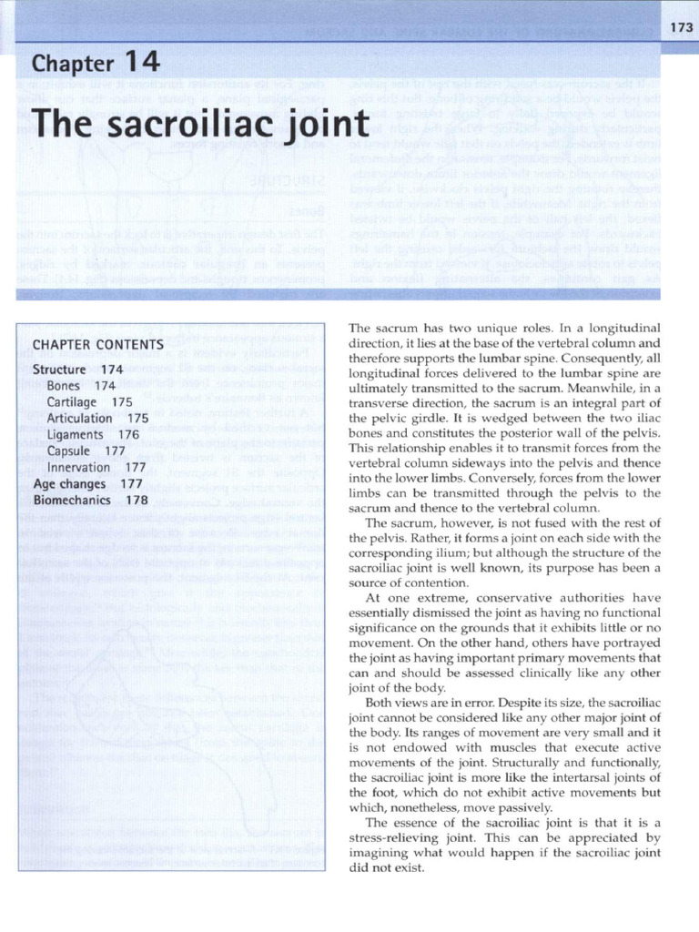 Clinical Anatomy of SI Joint | PDF