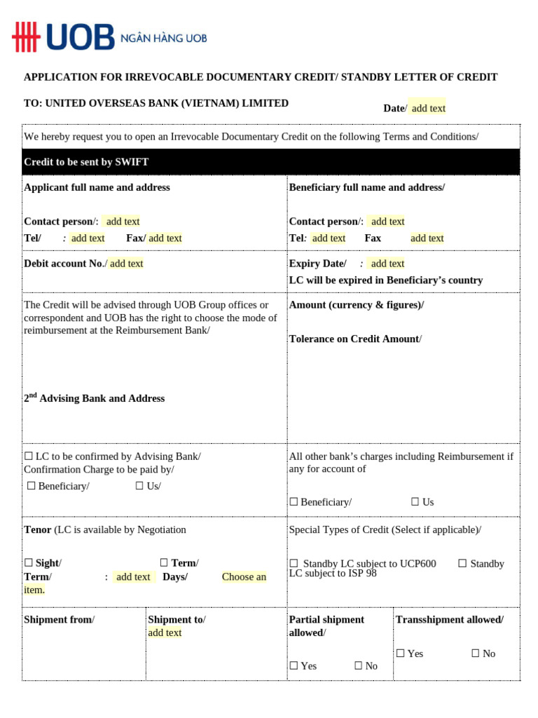 01-uobv-letter-of-credit-issuance-application-form (4) (1) | PDF ...