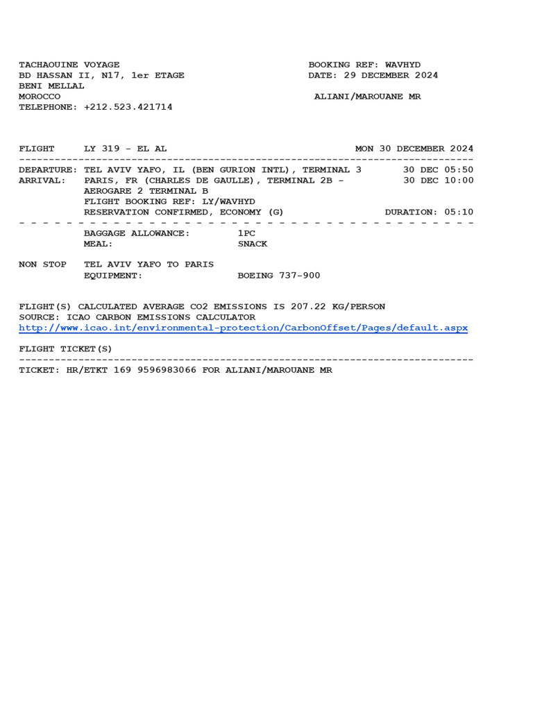 Billet Aliani Marouane. | PDF