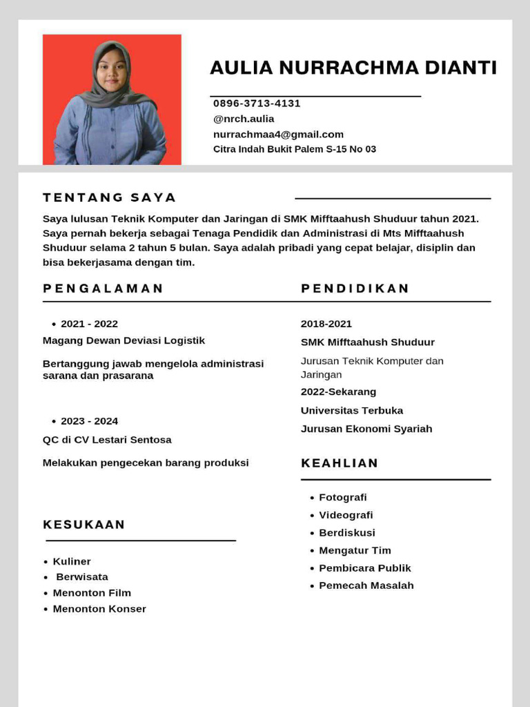 Berkas Lamaran Aulia PDF | PDF