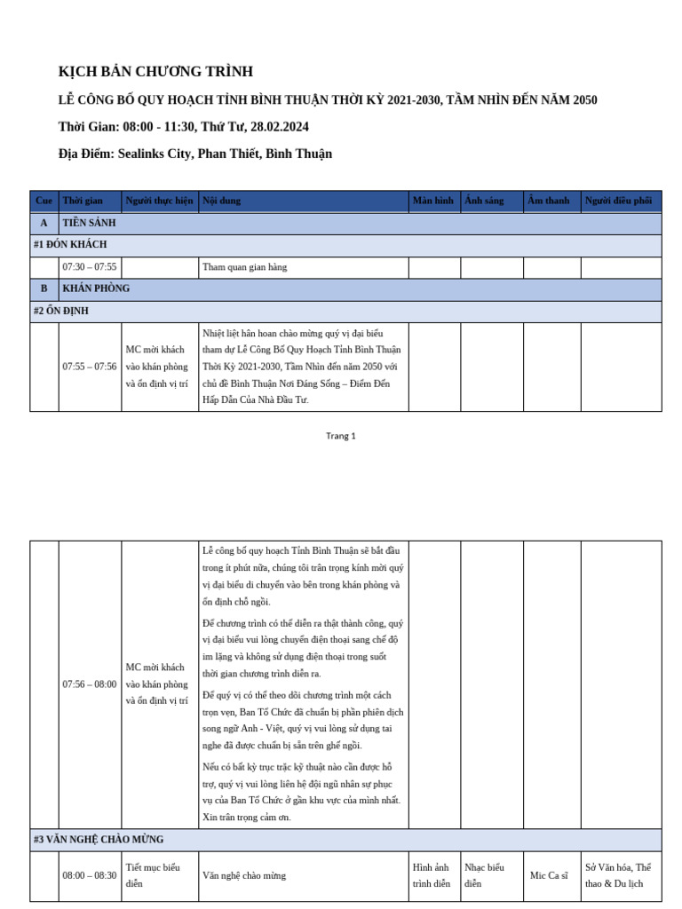 11h00 - 27-2 Kich Ban Chi Tiet Dieu Hanh Hoi Nghi - 25.02.2024 | PDF