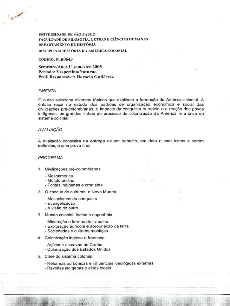 Horacio Gutiérrez - América Colonial (1) | PDF