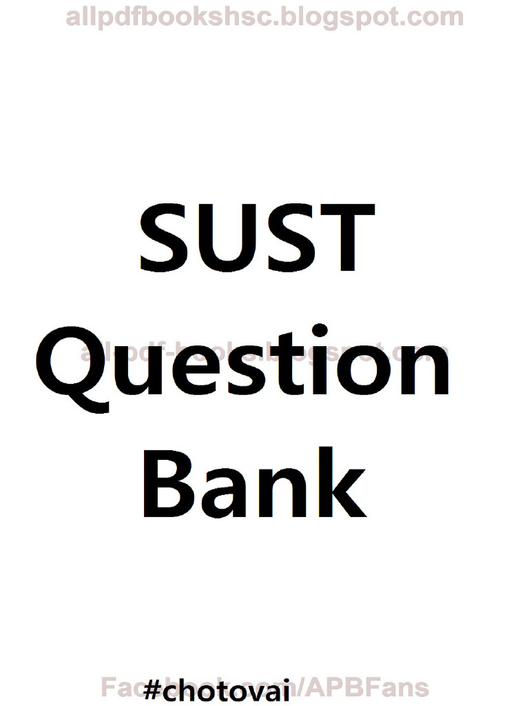 SUST Admission Question Bank | PDF