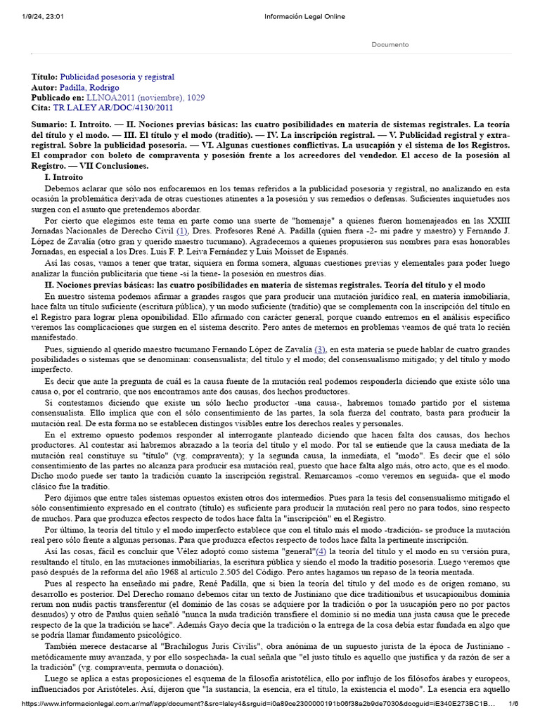 Inoponible Padilla | PDF | Existencia | Propiedad