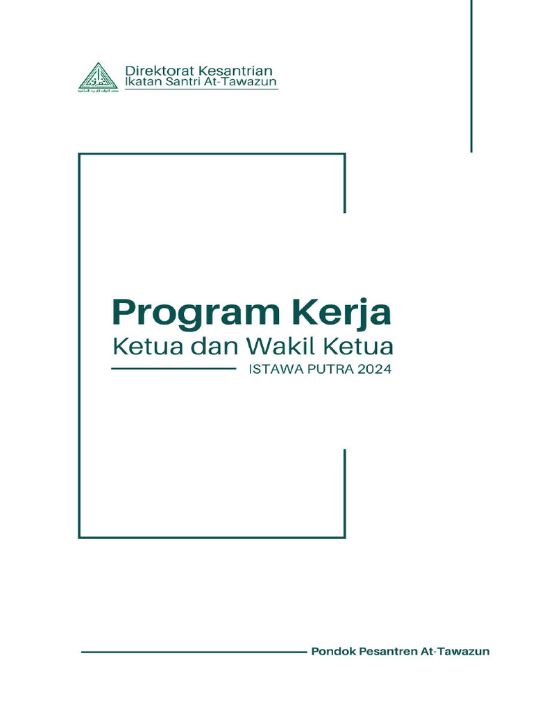 Proker Ketua Dan Wakil Pa 2024 | PDF