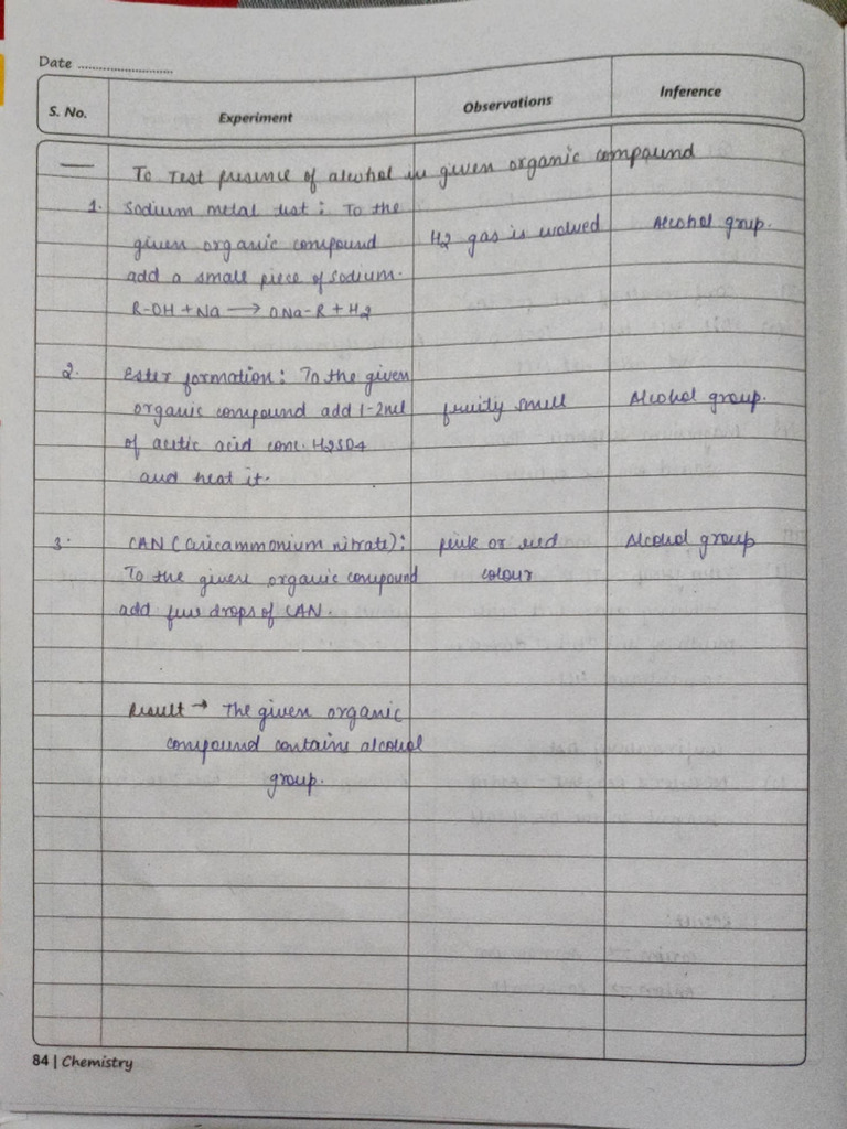 Chemistry Experiment Observations & Inferences | PDF