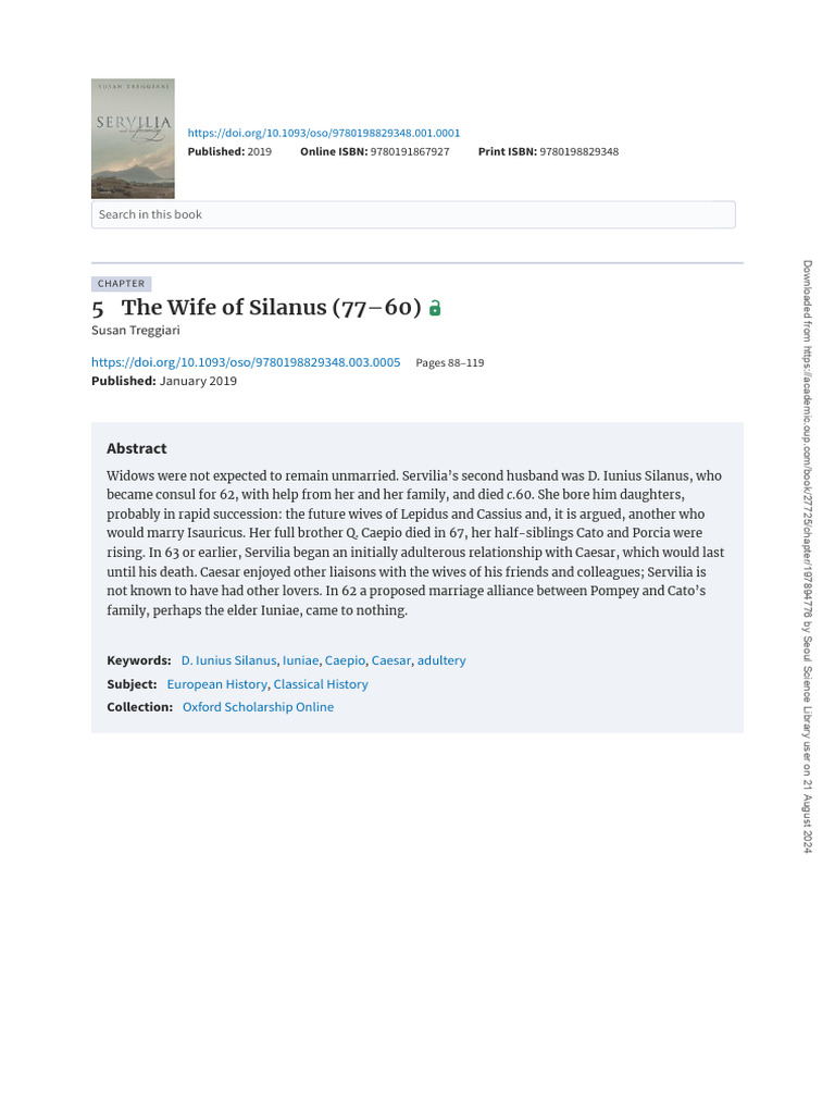 5 - The Wife of Silanus (77-60) | PDF | Pompey | Julius Caesar