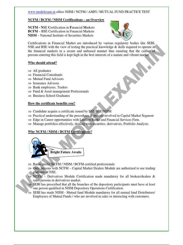 What Is NCFM Exam? What Is Nism Exam? NCFM, Nism Mock Test at WWW ...