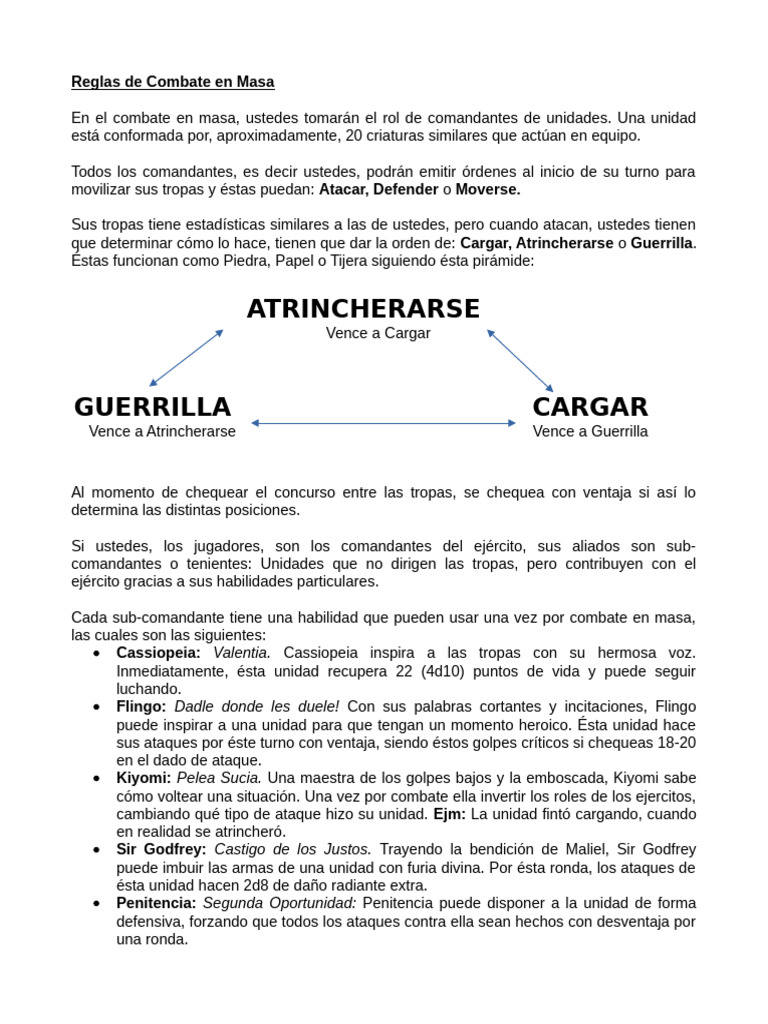 Combate en Masa Reglas para Uso de 5ta Edicion en 2024 | PDF