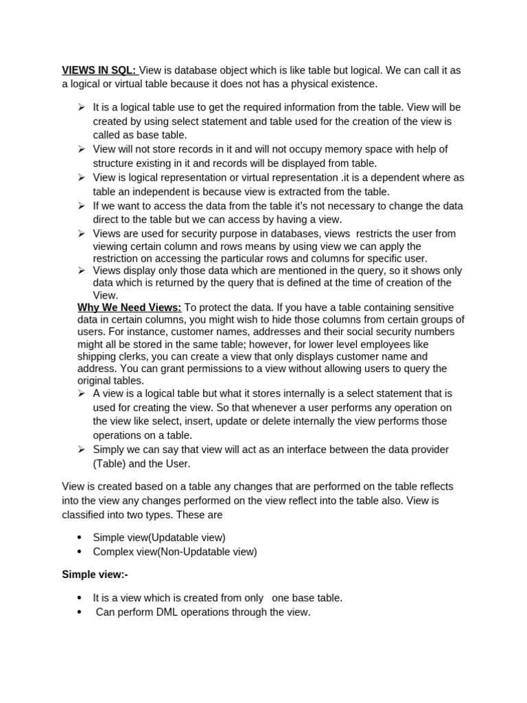 Sqlserver Class13 (Views) | PDF | Table (Database) | Databases