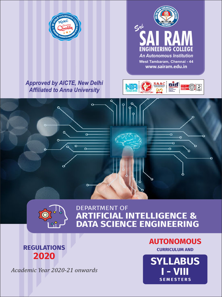 AI-_-DS-SYLLABUS-BOOK-26-09-2022 | PDF | Integral | Artificial Intelligence
