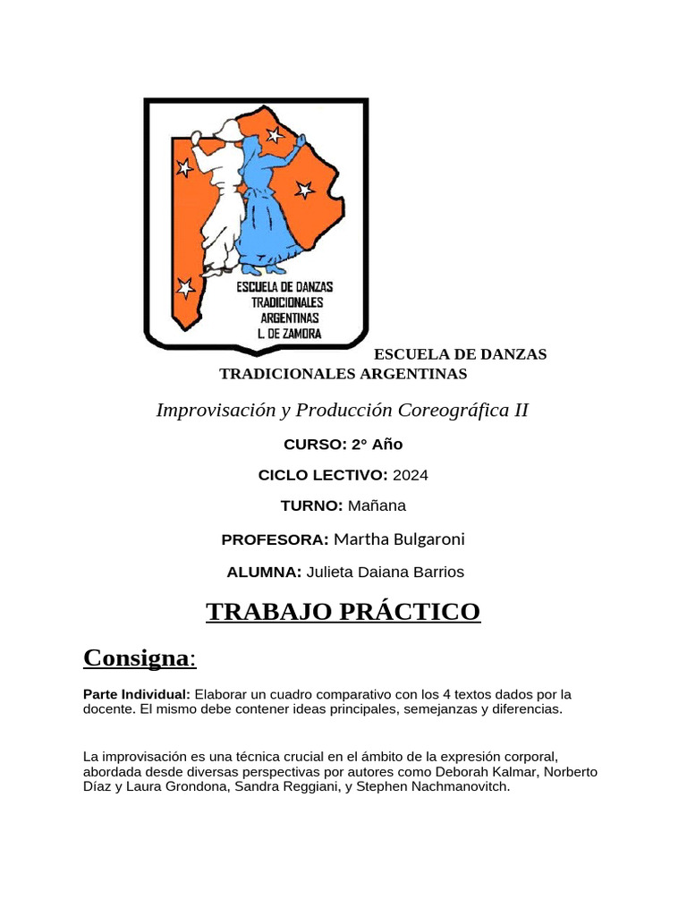 Impro 1 | PDF | Improvisación | Bailes