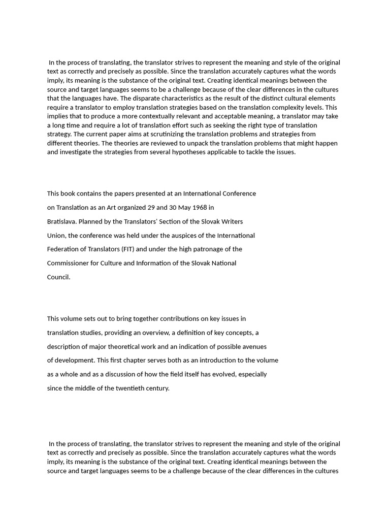 Translation Challenges and Strategies | PDF | Translations | Theory