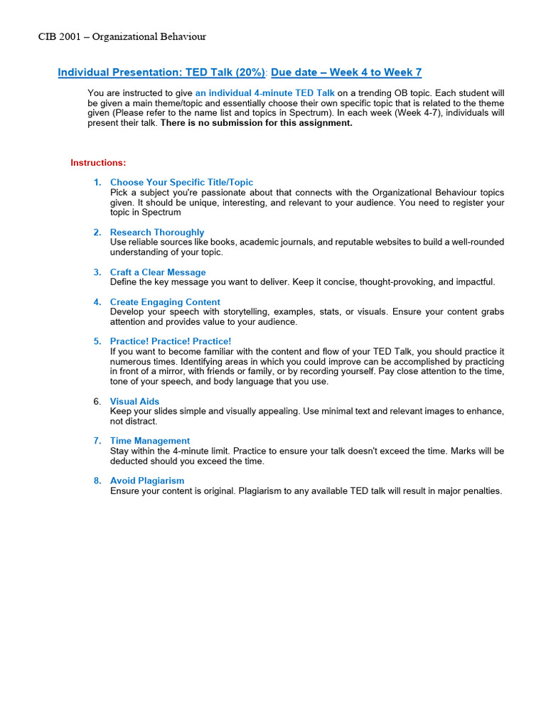 Ted Talk Organizational Behavior | PDF | Argument | Social Psychology