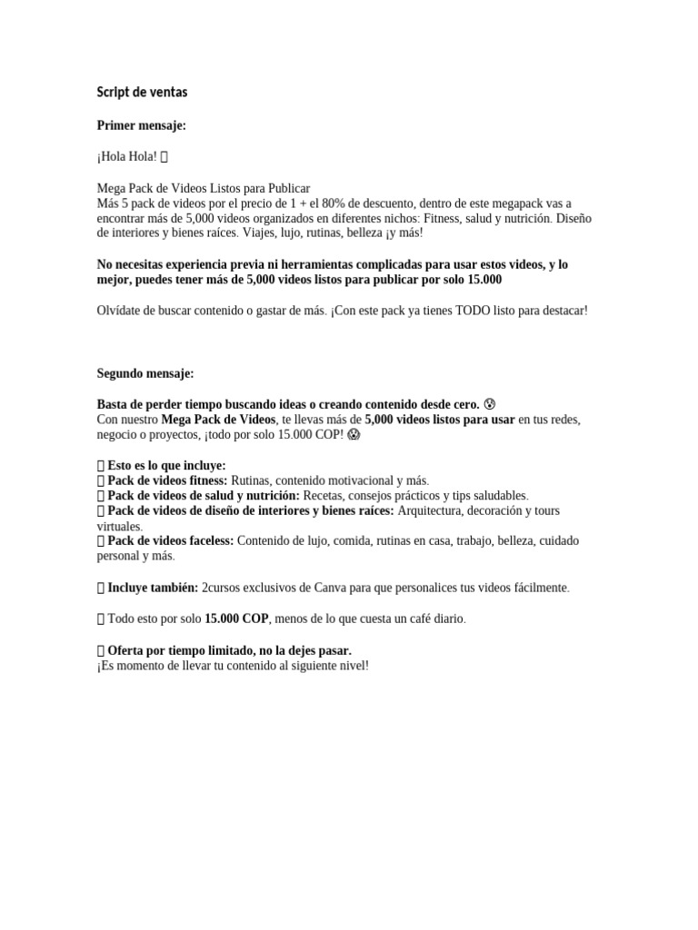 Script de Ventas-1 | PDF