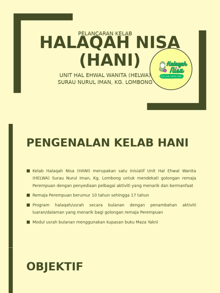 Halaqah Nisa (Hani) | PDF