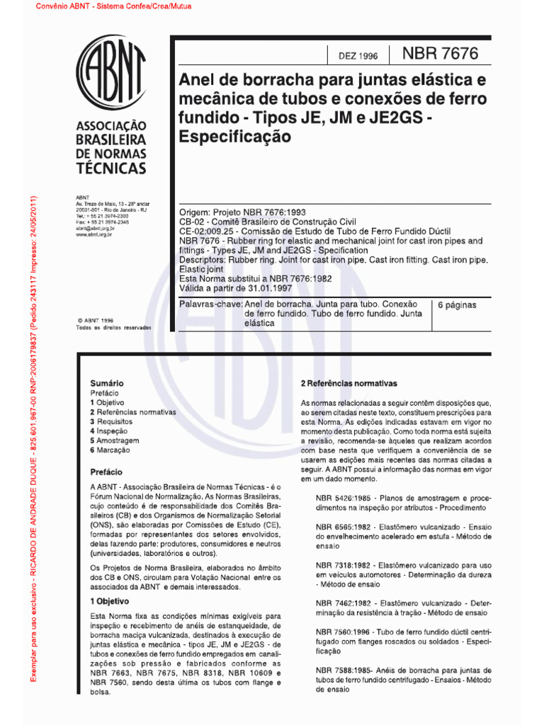 Abnt NBR 7676 | PDF