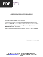 Certificat d'Hospitalisation à Bassam | PDF