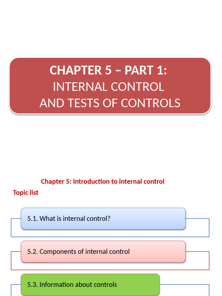 5.1. Internal Control & Test of Controls | PDF | Internal Control ...