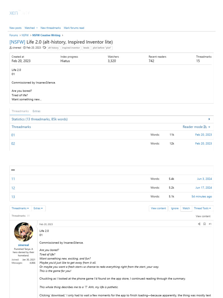 Life 2.0 (alt-history, Inspired Inventor lite) [NSFW] _ Questionable ...