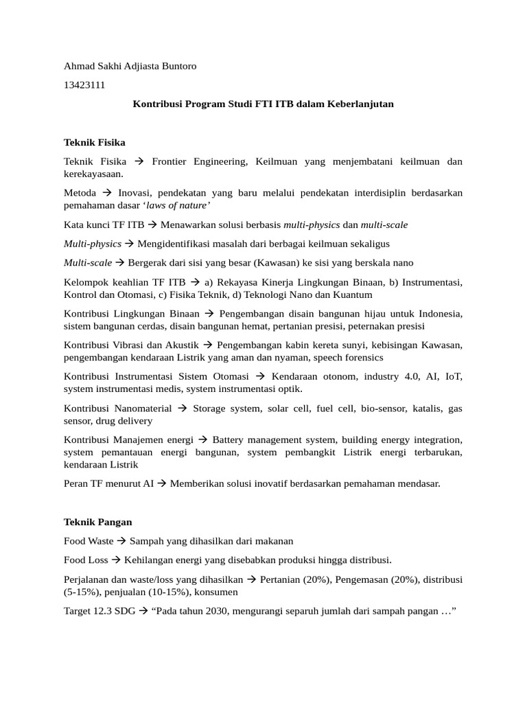 Ahmad Sakhi - Rangkuman Topik FTI | PDF