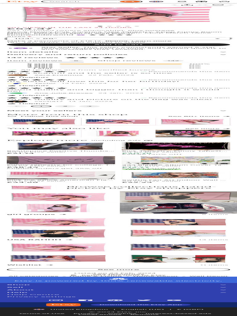 Twice Momo Pink America Flag Tapestry, Kpop Funny Room Merch, Gift For ...