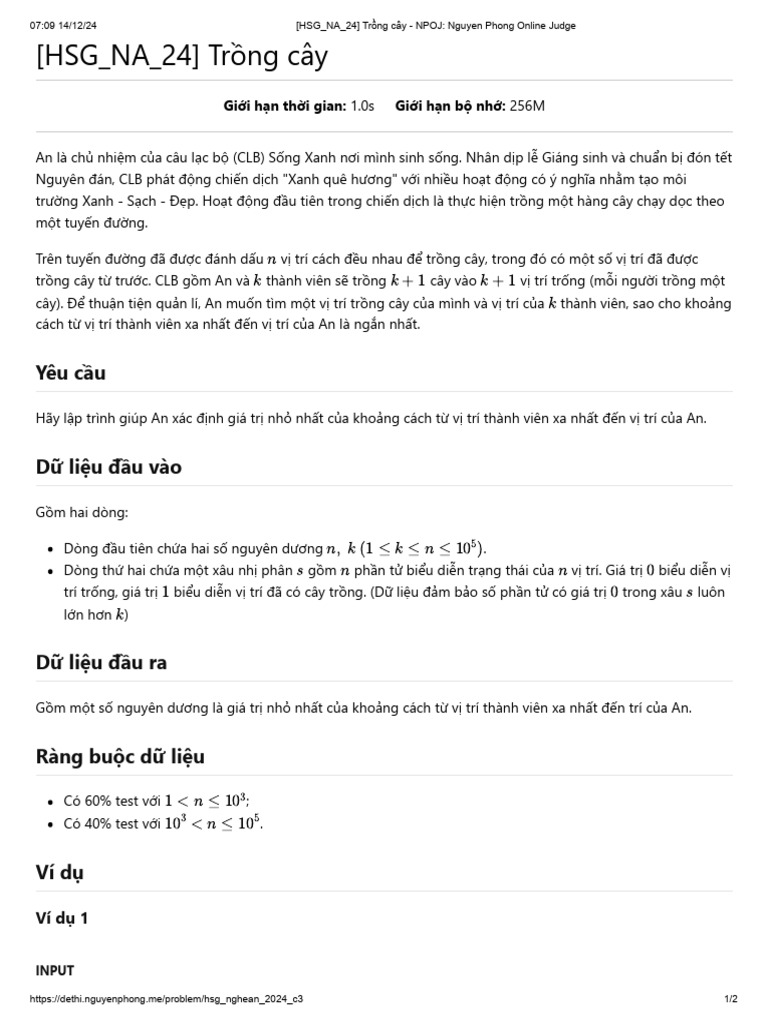 (HSG - NA - 24) TR NG Cây | PDF