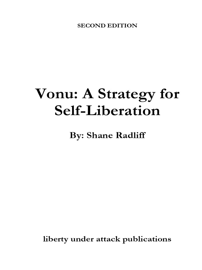 Vonu A Strategy For Self Liberation 2nd Ed PDF | PDF | Libertarianism
